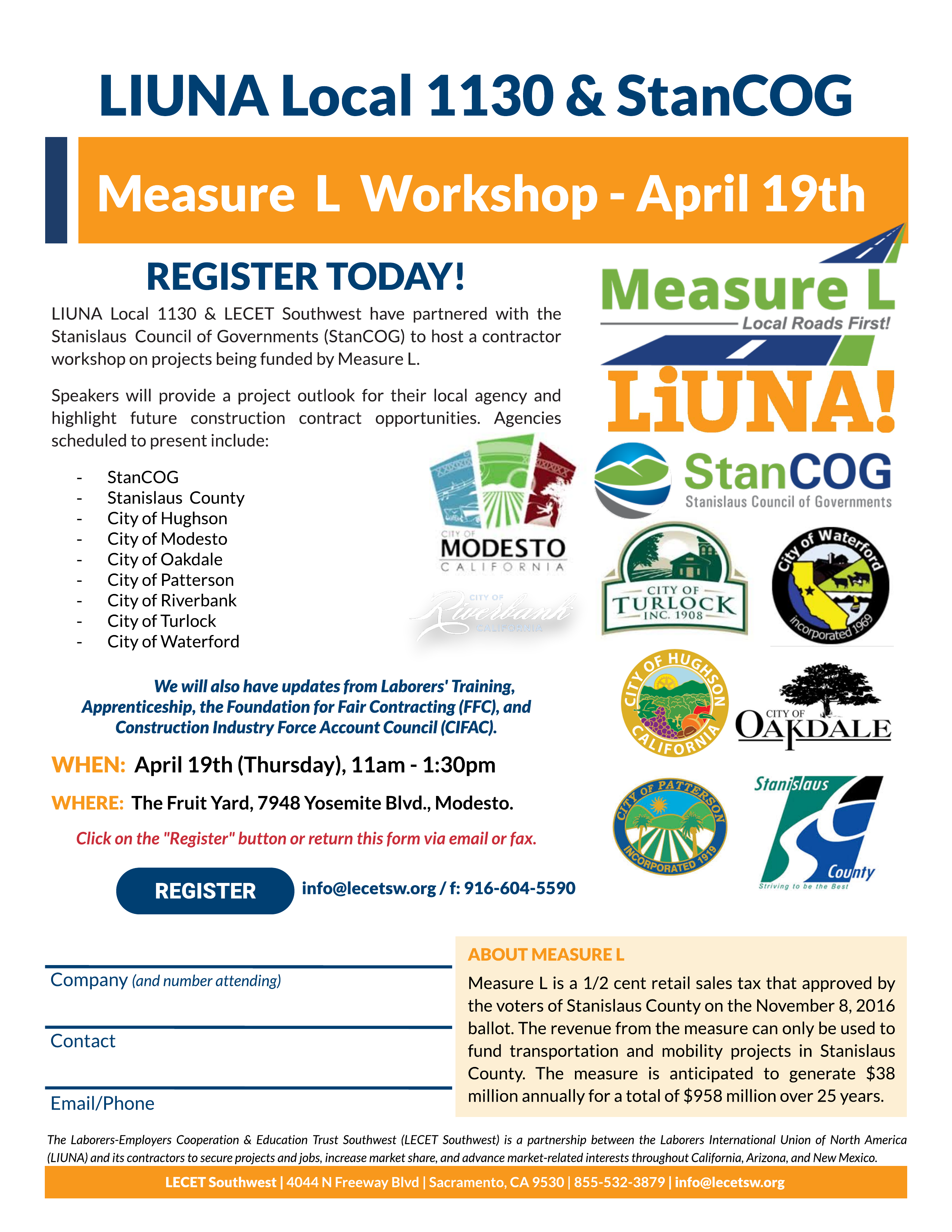 Measure L Contractor Workshop - LECET Southwest