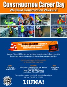 Local 185 Career Day - South Lake Tahoe - LECET Southwest